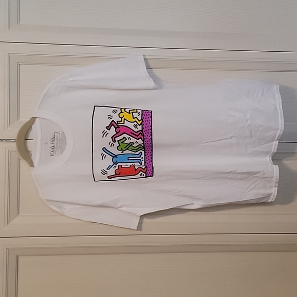 keith haring | Shirts | Keith Haring Dancing Friends Tshirt White L ...